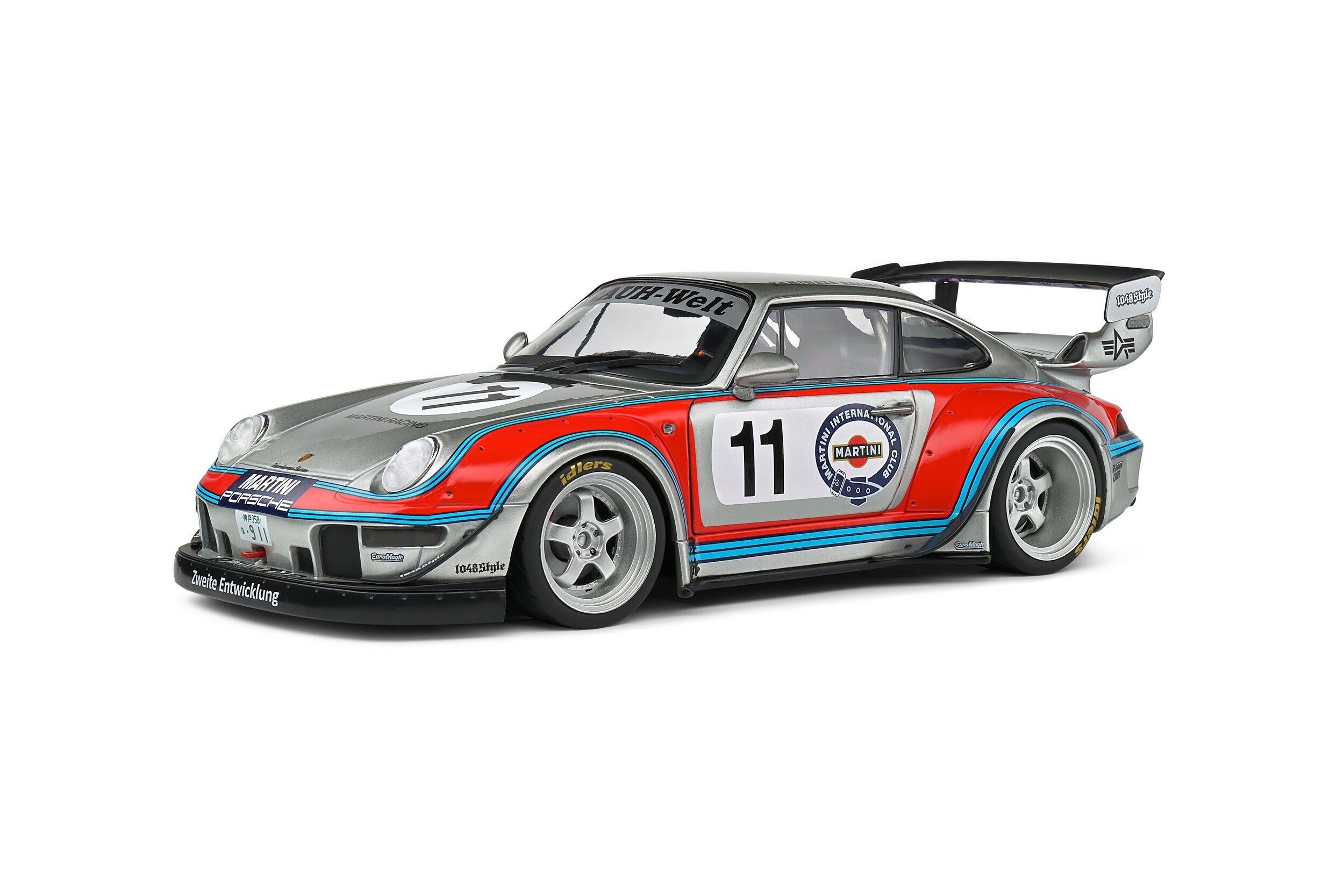 Solido 2020 Porsche 993 RWB Bodykit No 11 Martini Racing Livery Coupe