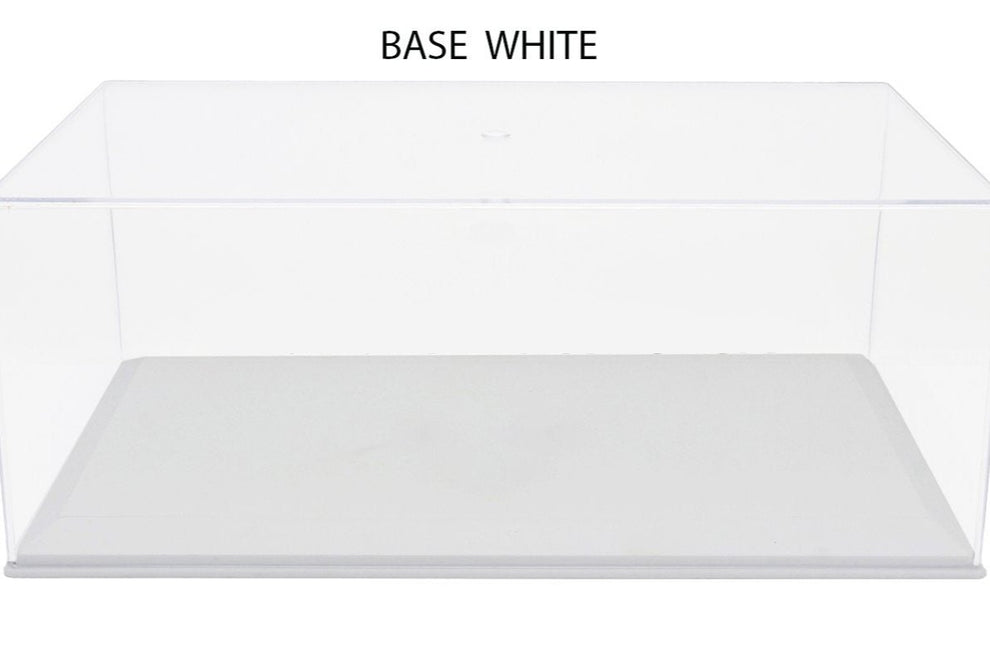 Vetrina Display Case Plexi-Glass with White Plastic Base 1:18 – STM Diecast