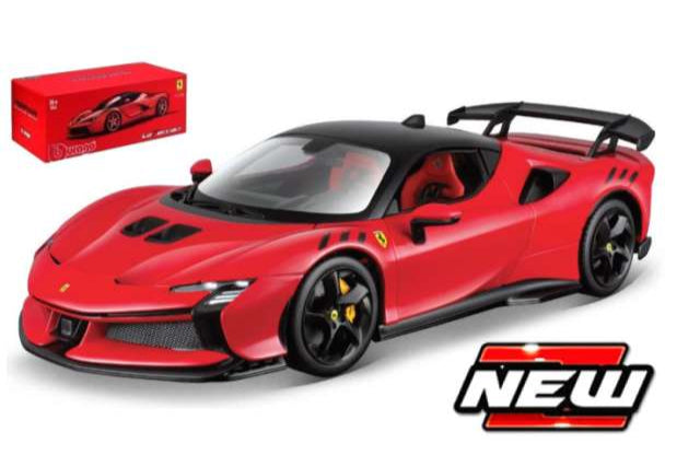 Bburago 2024 Ferrari SF90XX Stradale Signature Series Rossa Corsa Red