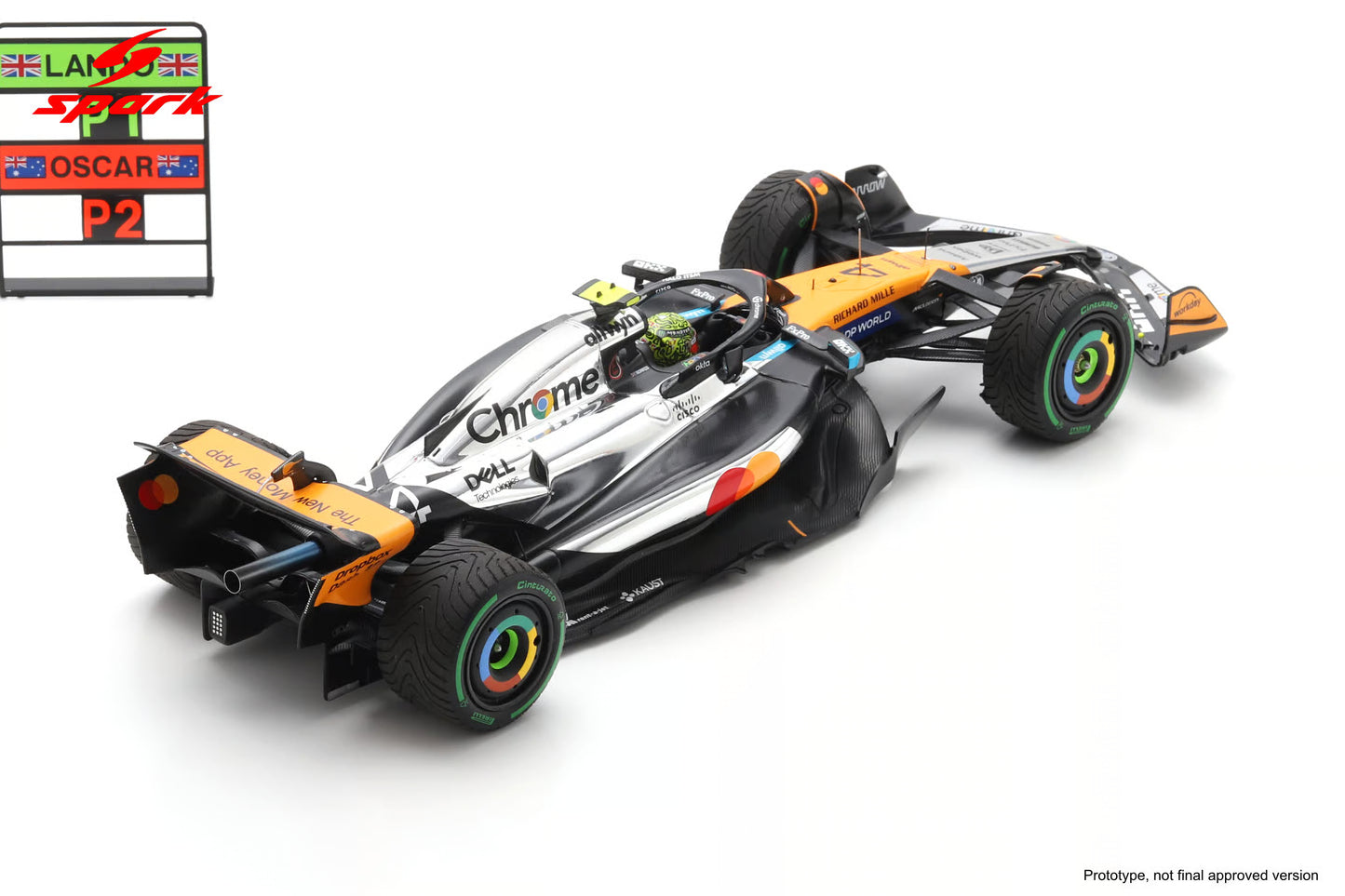 Spark-Model Mclaren F1 Team MCL39 Orange L. Norris #4 Winner British G ...