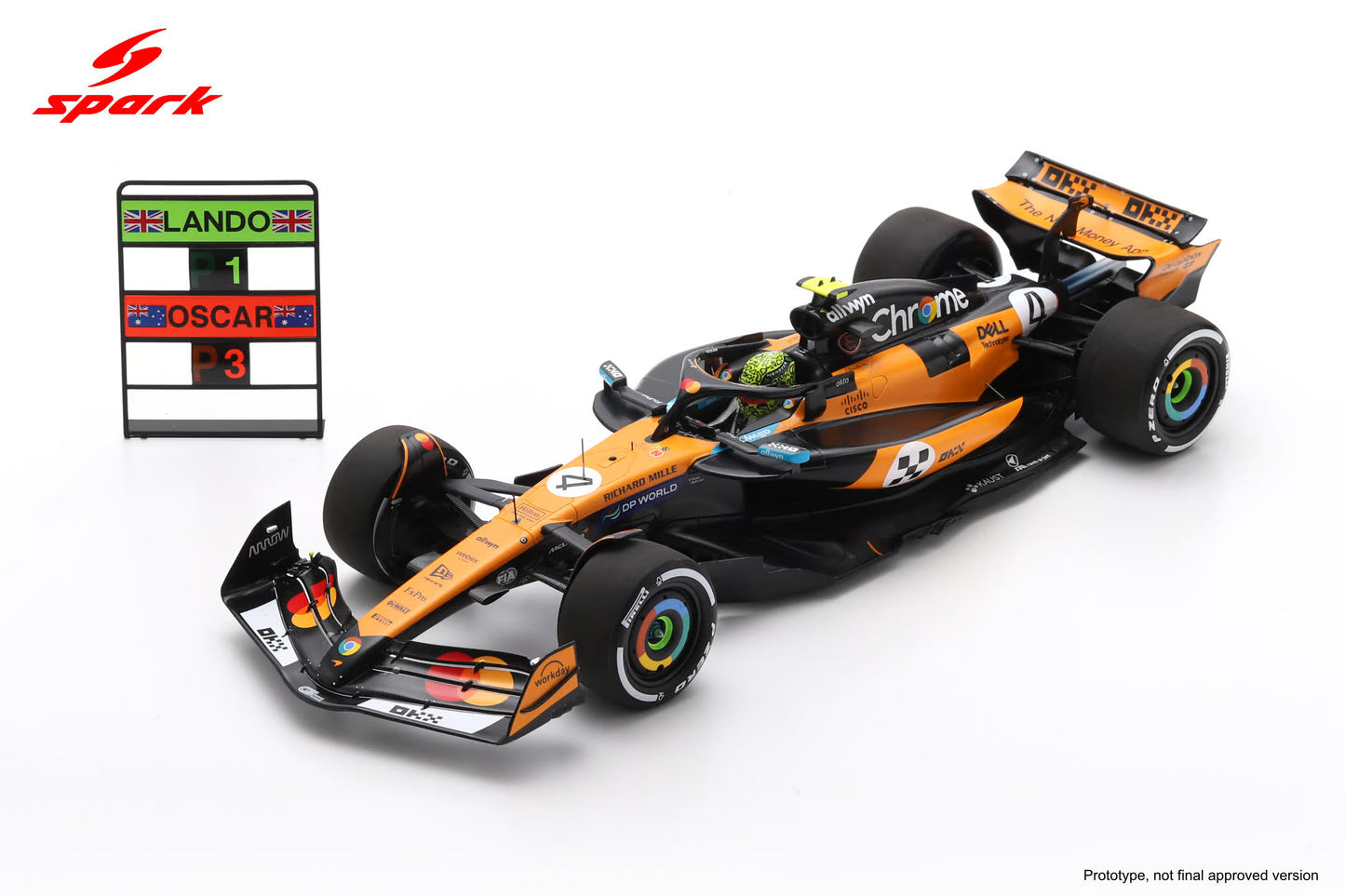 Spark-Model Mclaren F1 Team MCL39 Orange L. Norris #4 Winner Monaco GP ...