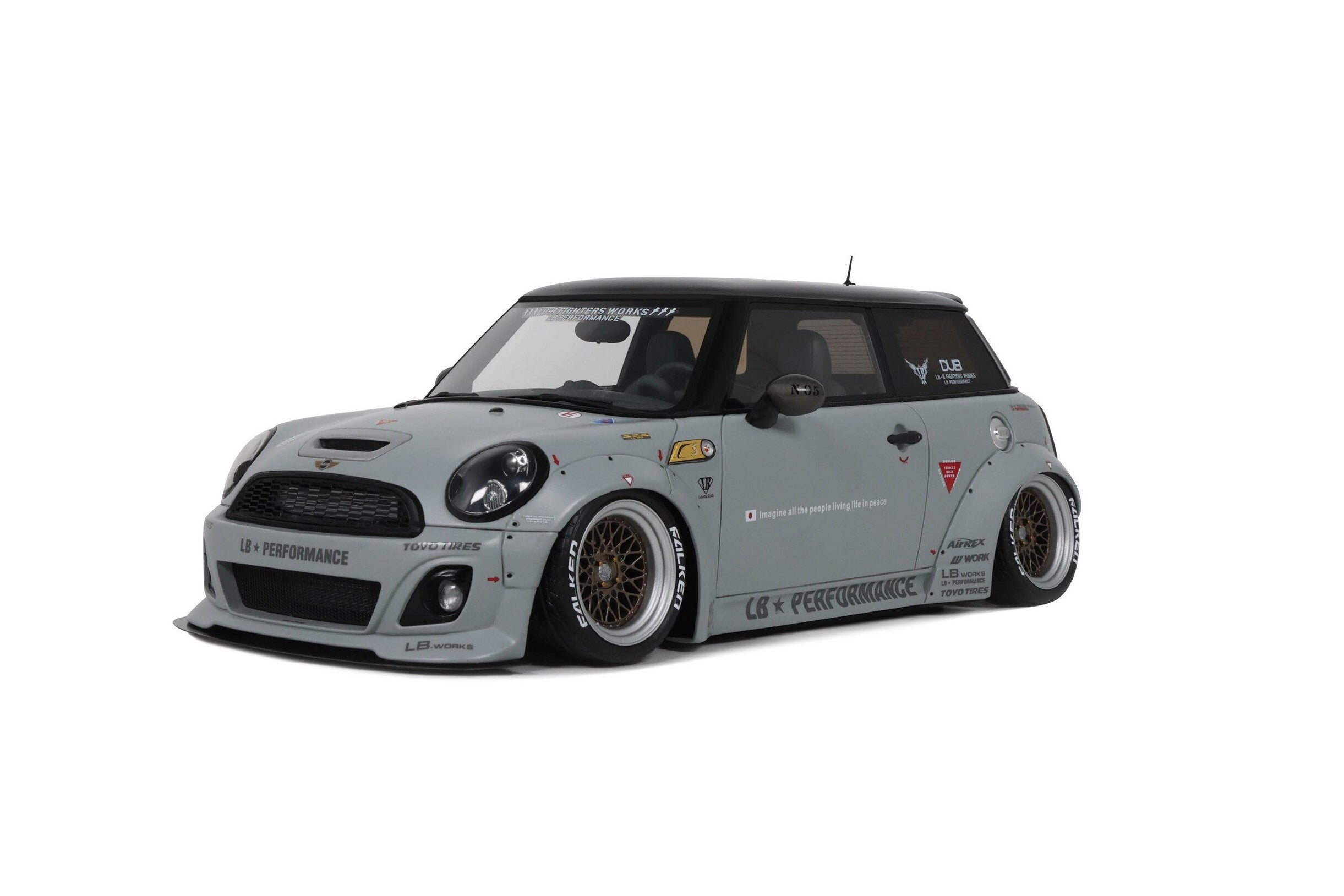Otto 2015 Mini Cooper R56 LB Works LB Nation Grey 1:18 – STM Diecast