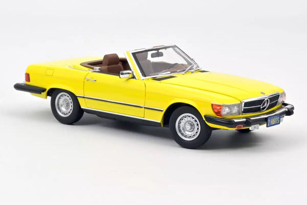 Norev 1979 Mercedes-Benz S Class 450 SL (R107) Convertible Yellow 1:18 ...