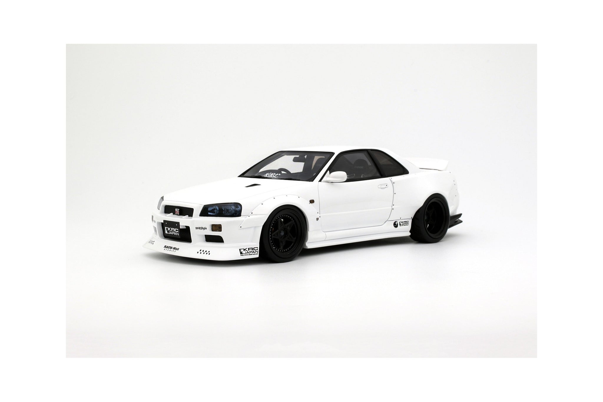Otto 2019 Nissan Skyline GT-R R34 KRC Body Kit Pearl White QX1 1:18