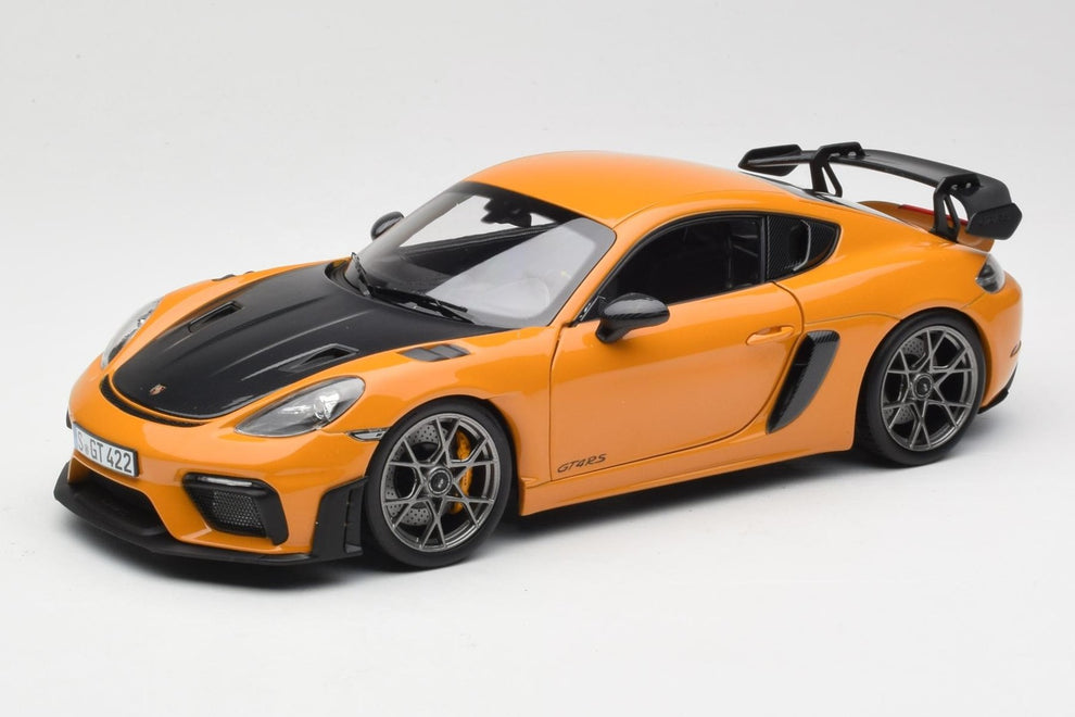 Norev 2023 Porsche 718 Cayman GT4 RS w/ Weissach Package Bahama Yellow