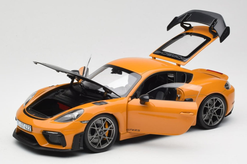Norev 2023 Porsche 718 Cayman GT4 RS w/ Weissach Package Bahama Yellow ...